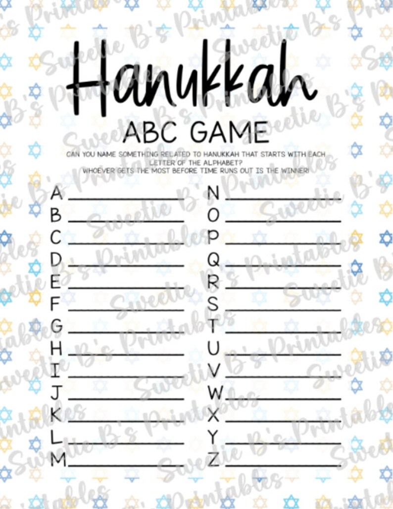 INSTANT DOWNLOAD Hanukkah Activity Sheet Printable Bundle - Hanukkah ...