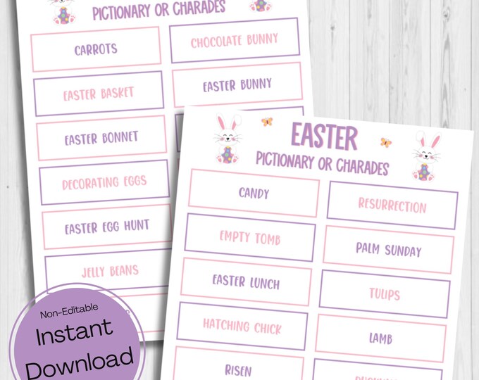 Easter Charades, Easter Pictionary, Easter Classroom Games, Easter ...
