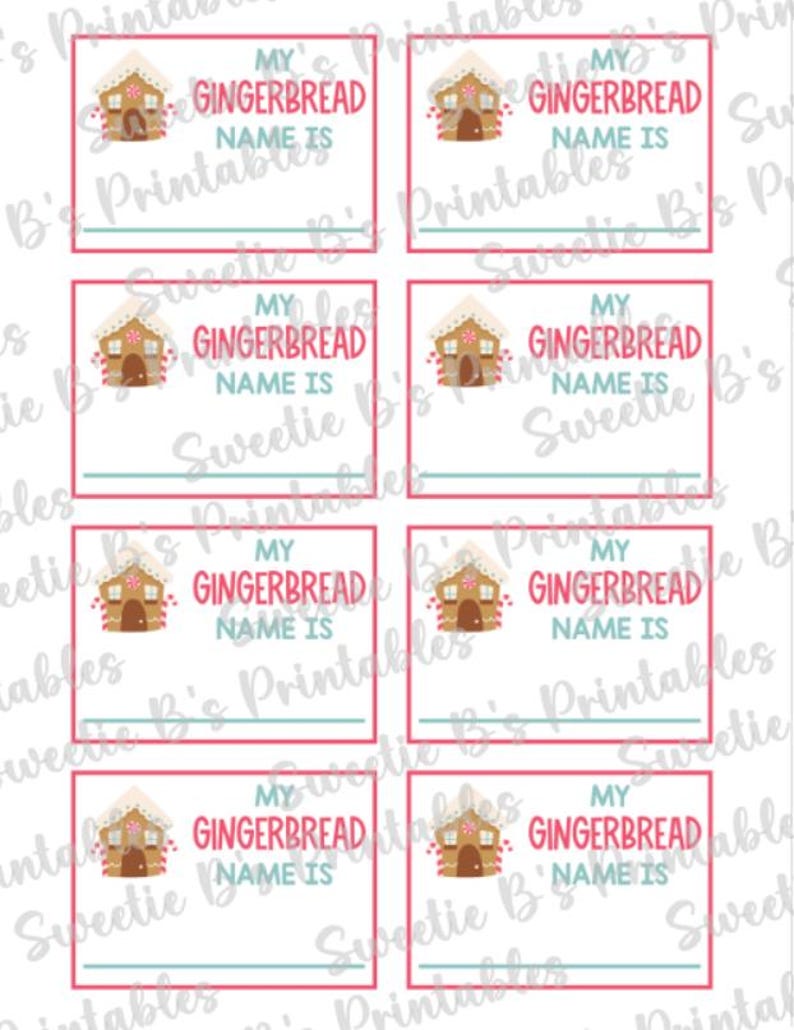 INSTANT DOWNLOAD What's Your Gingerbread Name Printable Holiday Party ...