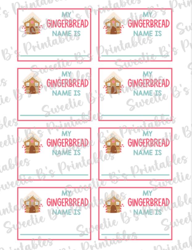 INSTANT DOWNLOAD What's Your Gingerbread Name Printable - Holiday Party ...