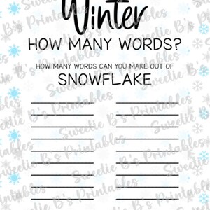 INSTANT DOWNLOAD Winter Activity Sheet Printable Bundle - Winter Game ...