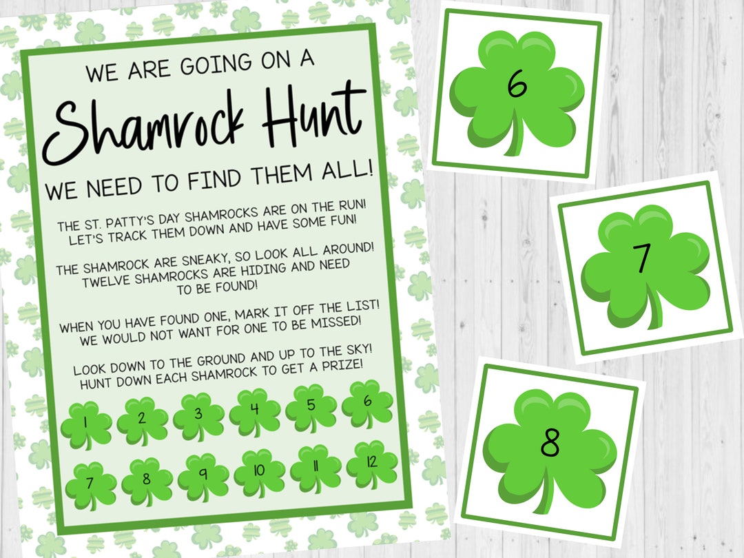 INSTANT DOWNLOAD St Patrick's Day Scavenger Hunt Printable - St Patrick ...