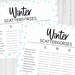 INSTANT DOWNLOAD Winter Scattergories Printable Game - Winter Game ...