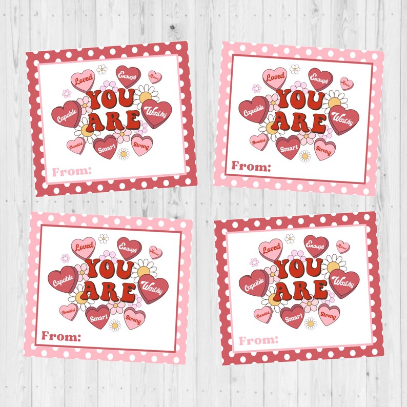 INSTANT DOWNLOAD - Affirmation Valentine Card Printable - Kids ...