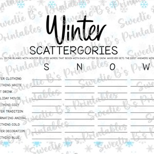 INSTANT DOWNLOAD Winter Activity Sheet Printable Bundle - Winter Game ...