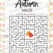 INSTANT DOWNLOAD Autumn Activity Sheet Printable Autumn Game - Etsy