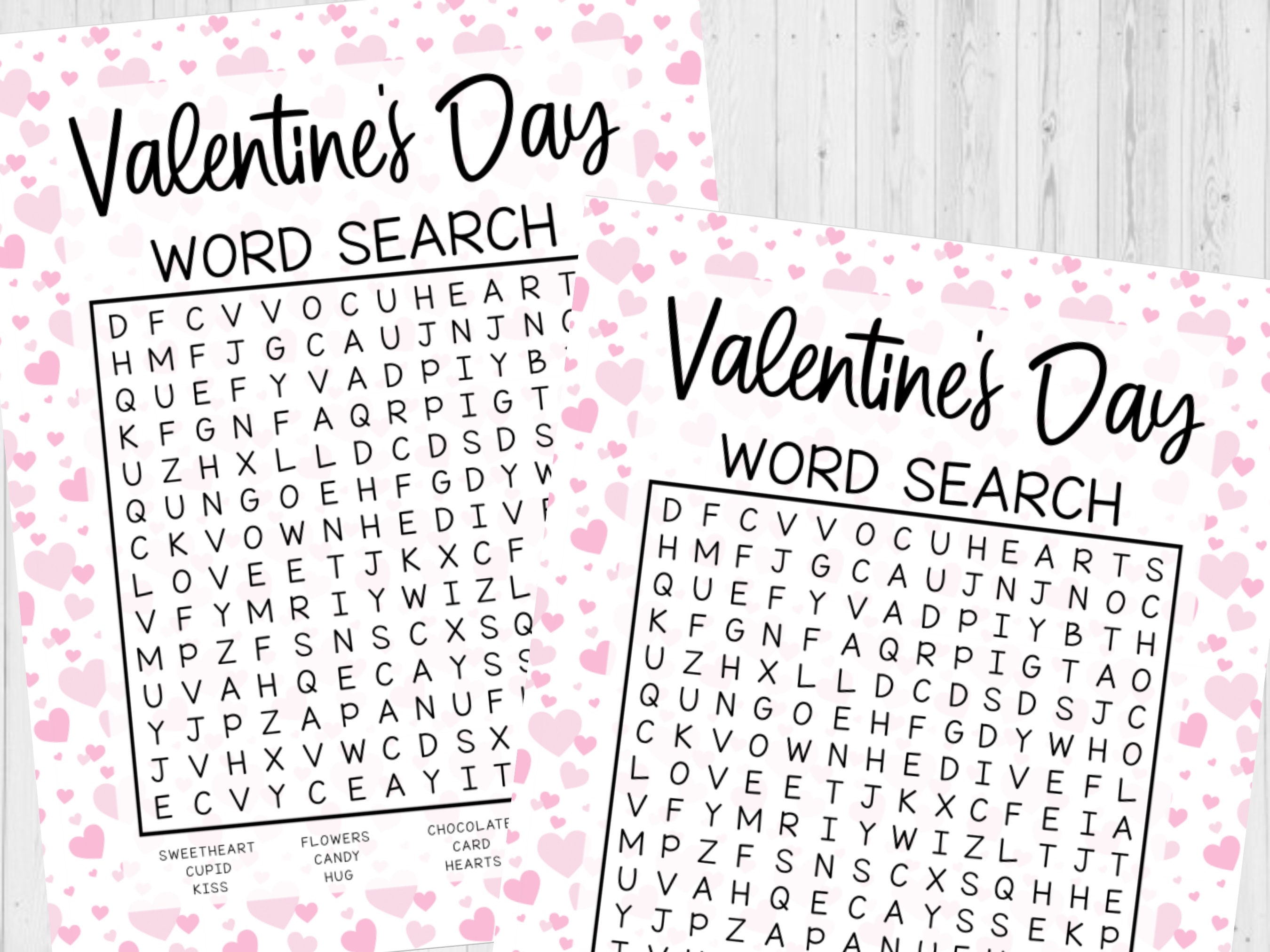 INSTANT DOWNLOAD Valentine's Day Word Search Printable - Valentine's ...