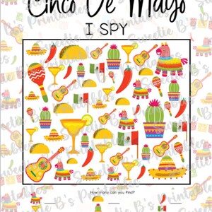 INSTANT DOWNLOAD Cinco De Mayo Activity Sheet Printable Bundle - Cinco ...