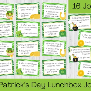 INSTANT DOWNLOAD St Patrick's Day Lunchbox Jokes Printable - St Patrick ...