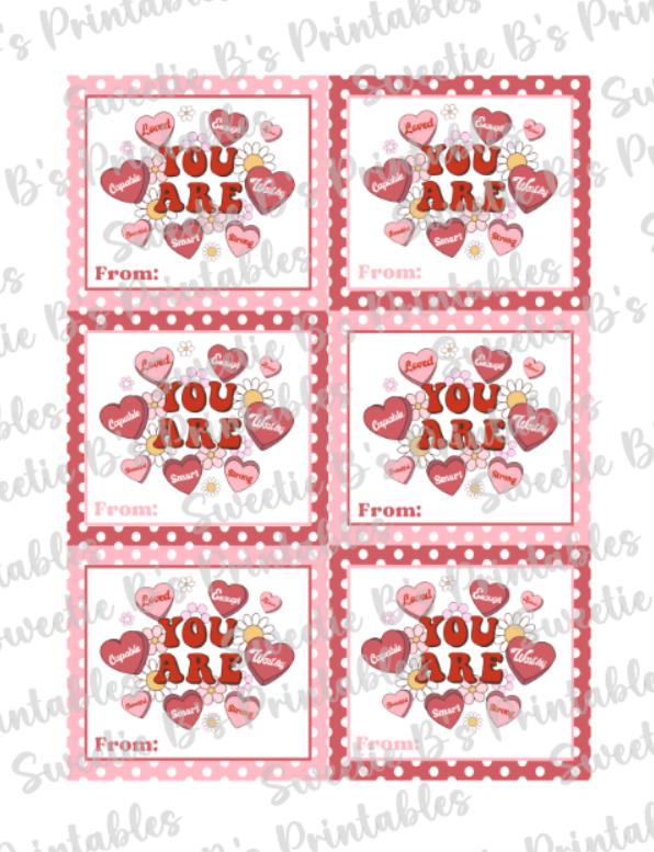 INSTANT DOWNLOAD - Affirmation Valentine Card Printable - Kids ...