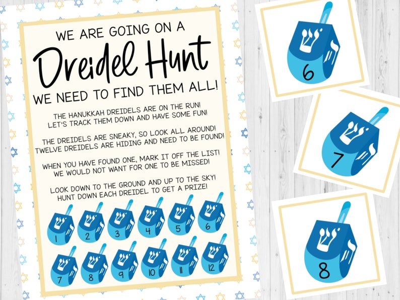 INSTANT DOWNLOAD Hanukkah Scavenger Hunt Printable - Hanukkah Game ...
