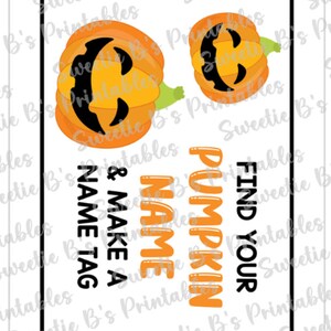 INSTANT DOWNLOAD What's Your Pumpkin Name Printable - Autumn Party Game ...