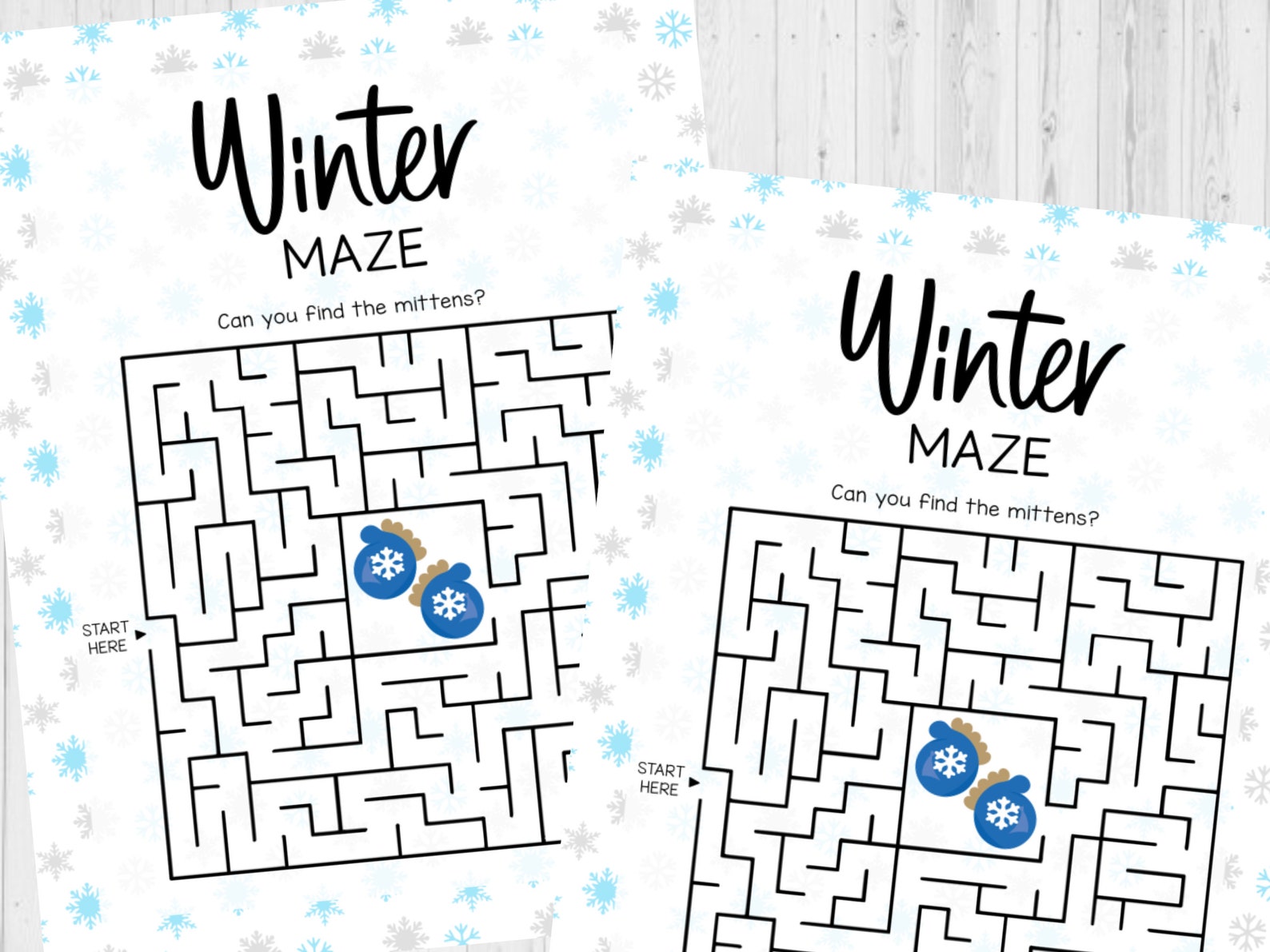 INSTANT DOWNLOAD Winter Maze Printable Winter Game Printable Winter ...