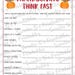 INSTANT DOWNLOAD Thanksgiving Think Fast Game Printable - Friendsgiving ...