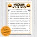 INSTANT DOWNLOAD Halloween Fact or Fiction Game Printable - Autumn Game ...