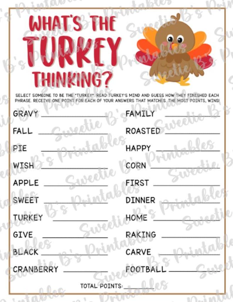 INSTANT DOWNLOAD Thanksgiving Finish the Phrase Printable - Autumn Game ...