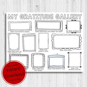 INSTANT DOWNLOAD Thanksgiving Gratitude Coloring Sheet - Friendsgiving ...