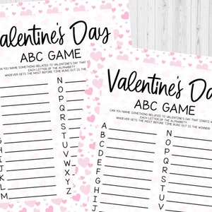 INSTANT DOWNLOAD Valentine's Day ABC Game Printable - Valentine's Day ...