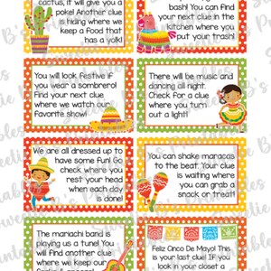 INSTANT DOWNLOAD Cinco De Mayo Treasure Hunt Printable - Cinco De Mayo ...