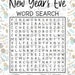 INSTANT DOWNLOAD New Year's Eve Word Search Printable - NYE Game ...