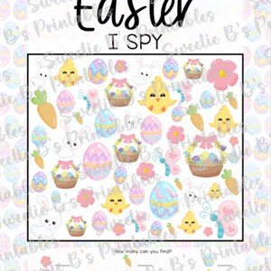 INSTANT DOWNLOAD Easter I Spy Printable - Easter Game Printable ...