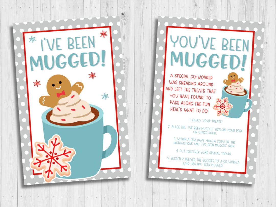 INSTANT DOWNLOAD Christmas I've Been Mugged Printable - Co-worker ...