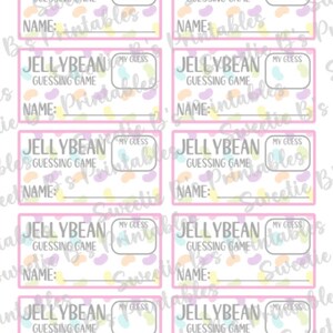 INSTANT DOWNLOAD Guess How Many Jellybeans Printable - Easter Guessing ...