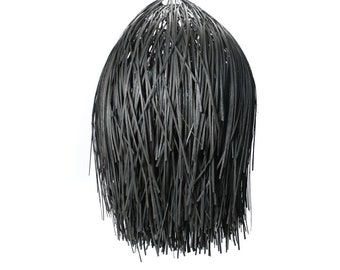 Black Raffia Lamp - Etsy