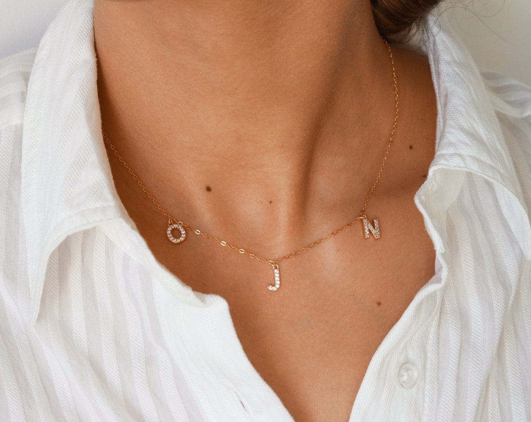 Initial Necklace for Women, Letters Necklace, Personalized Necklace ...