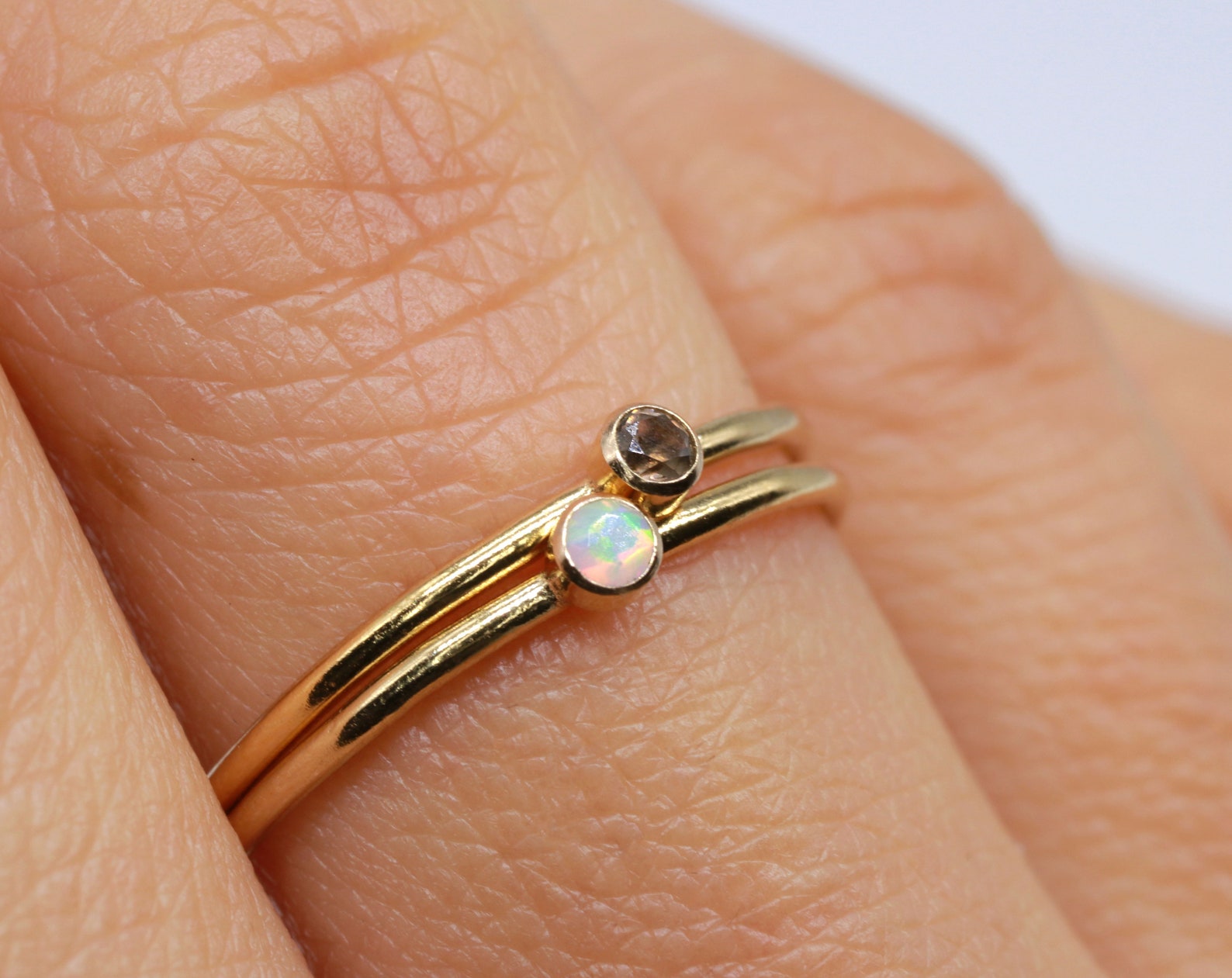 Natural Citrine Ring Small Gold Ring Delicate Ring 14k Gold - Etsy