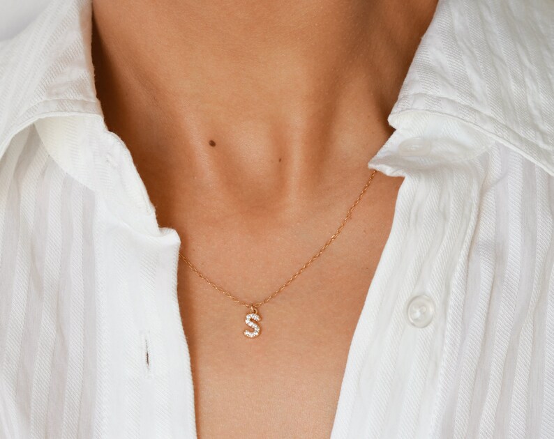 Initial Necklace for Women Letters Necklace Personalized | Etsy