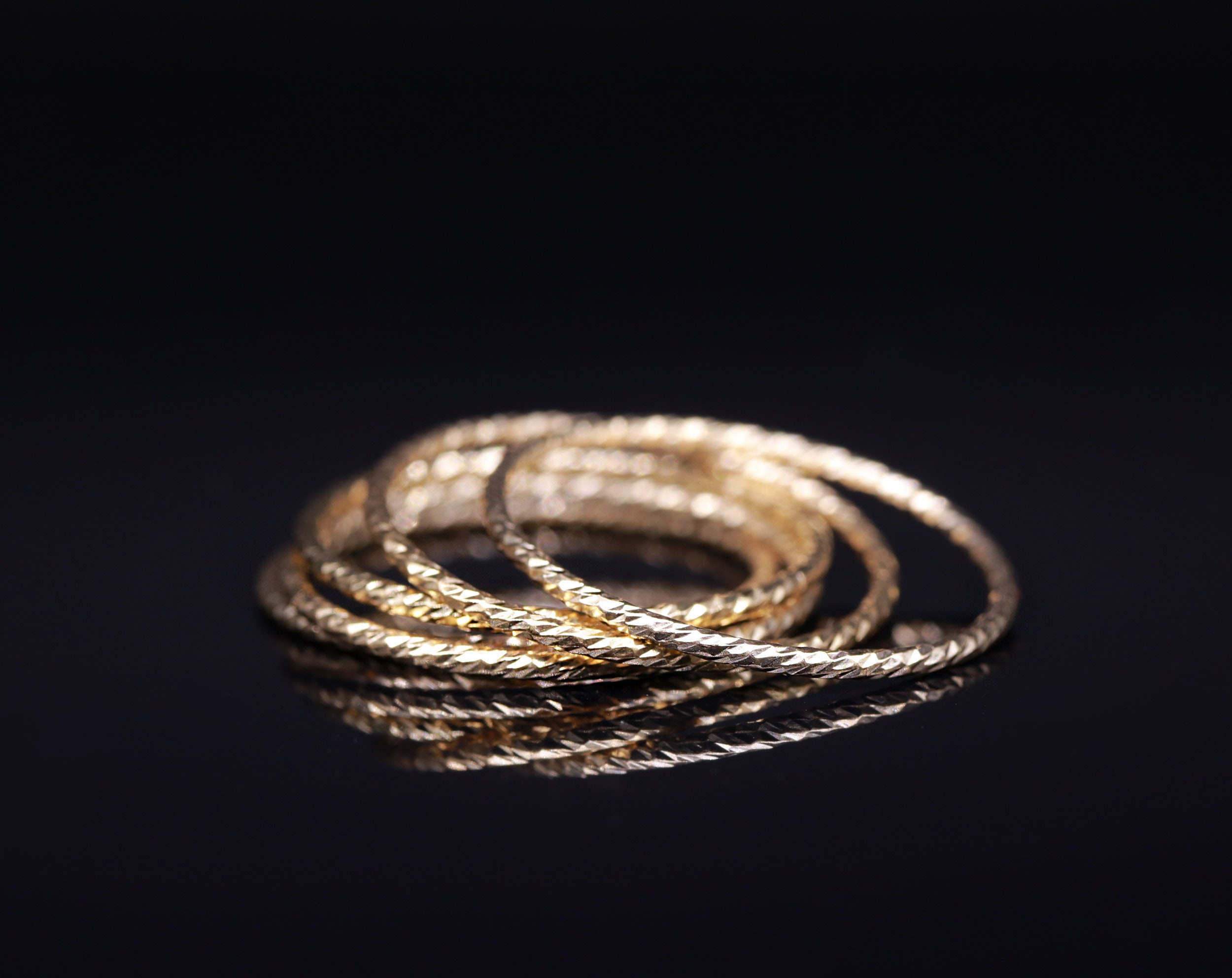 Tiny Gold Filled Ring Braided Gf Ring 14k Gold Band Twisted | Etsy