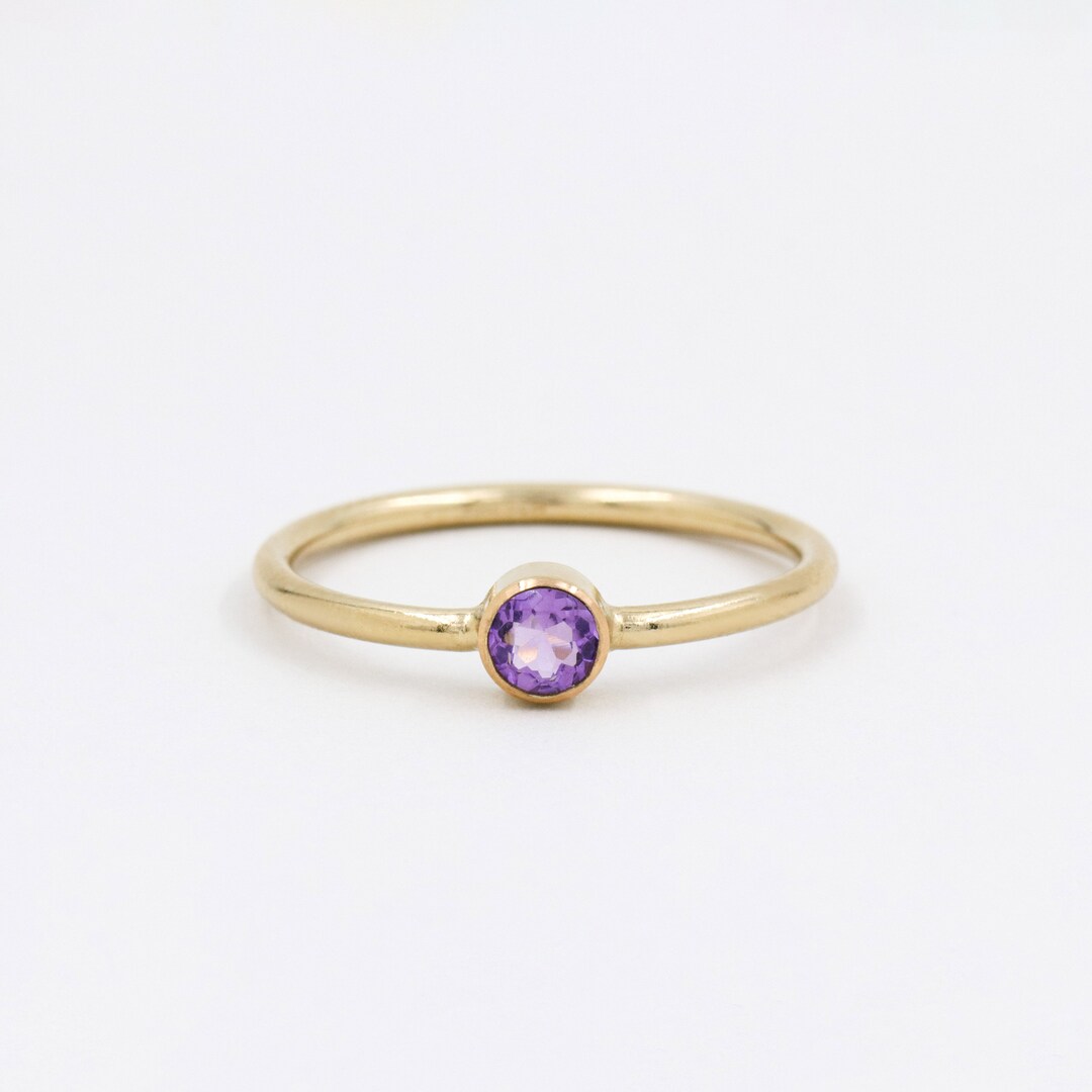 Amethyst Ring, Natural Stone, Gold or Silver, Solitaire Ring, 14k Gold ...