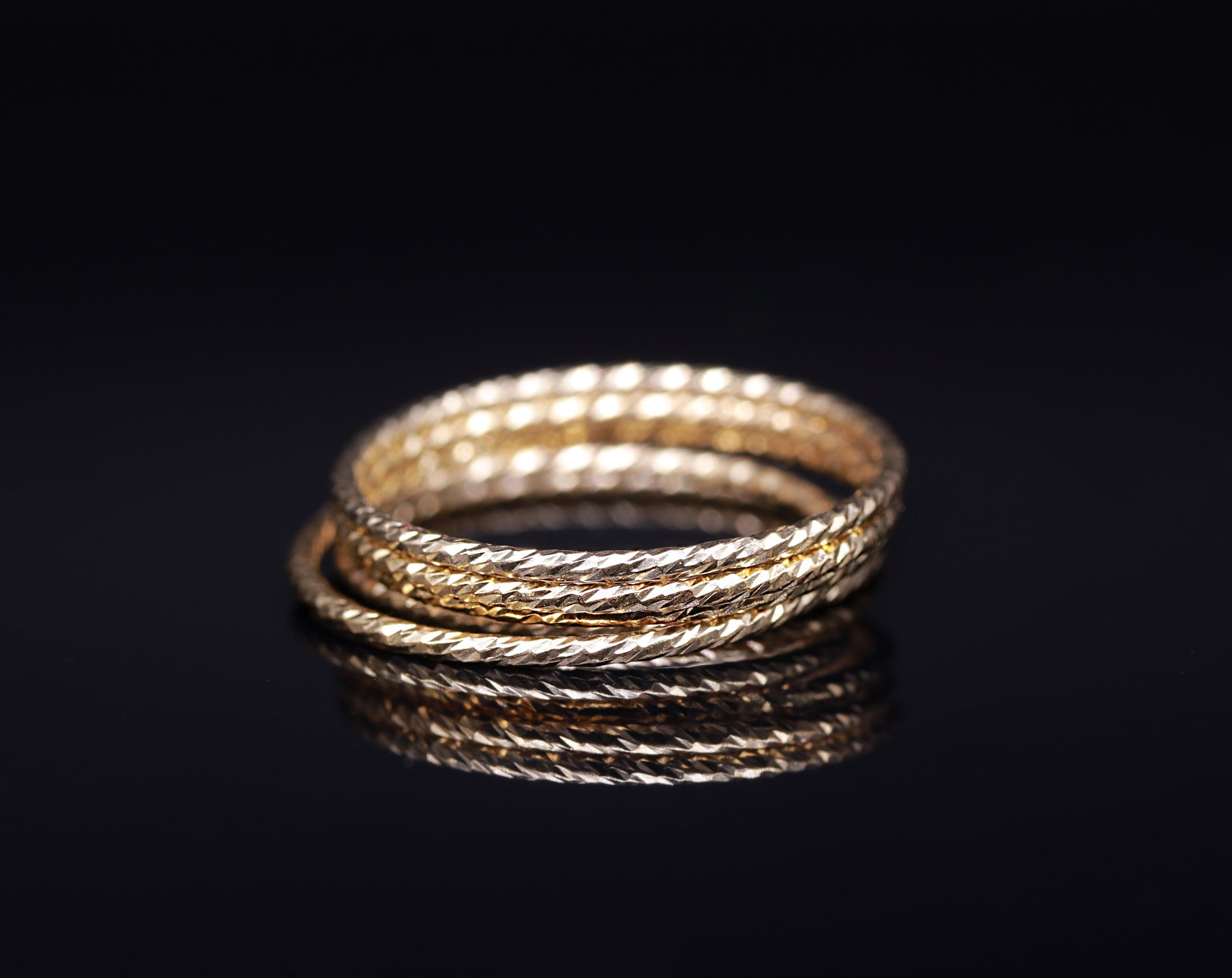 Tiny Gold Filled Ring Braided Gf Ring 14k Gold Band Twisted | Etsy