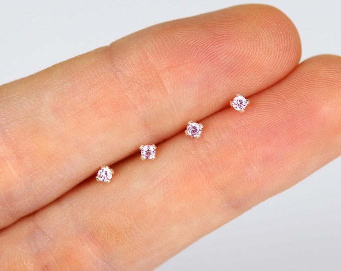 2mm Studs S925 Silver Studs Micro Earrings Simple Earrings | Etsy