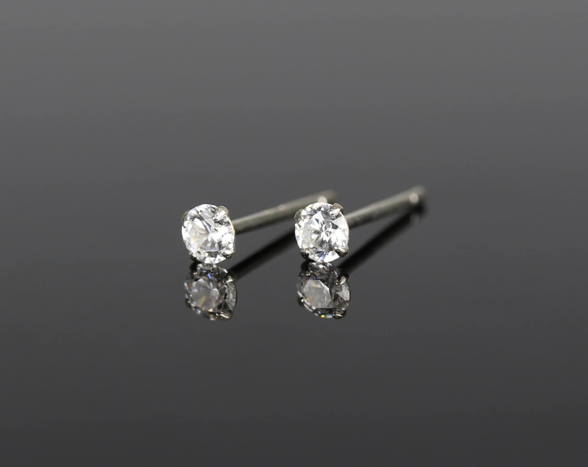 2mm Studs S925 Silver Studs Micro Earrings Simple Earrings | Etsy