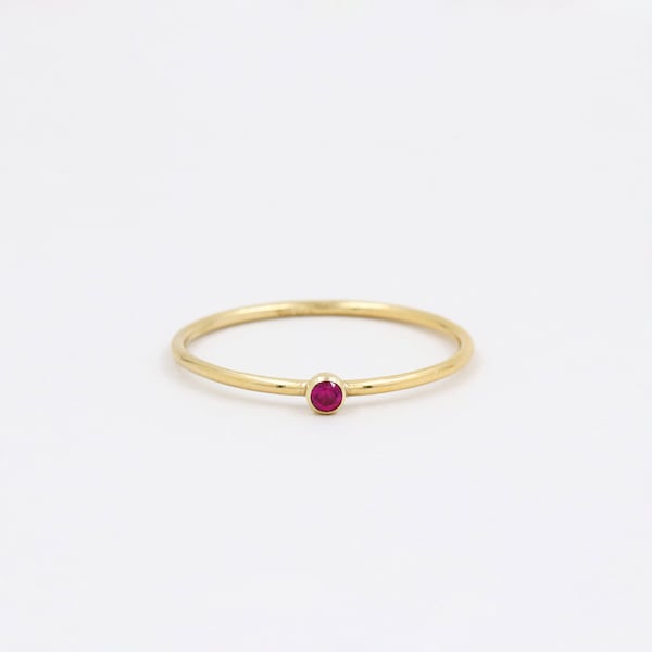 Small Ruby Ring - Etsy