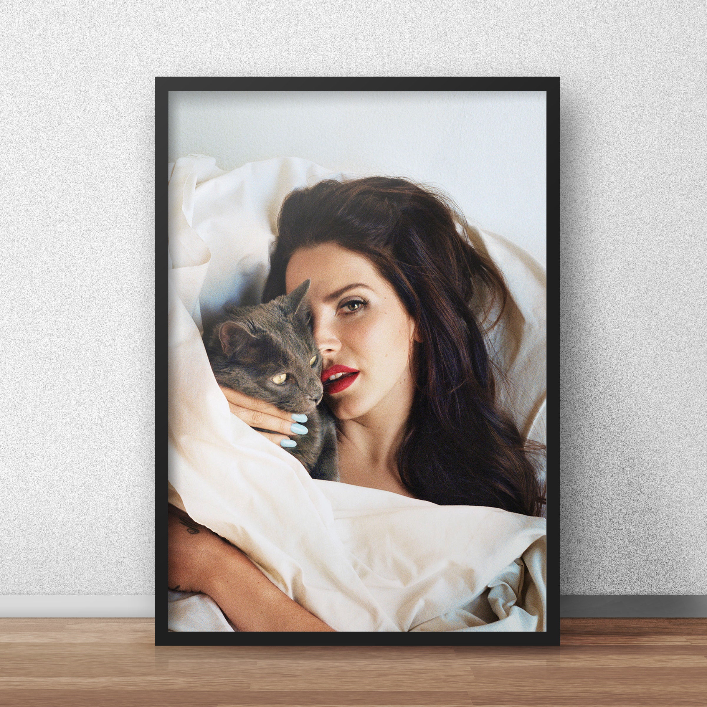 Lana Del Rey con estampado de gato Lana Del Rey música | Etsy
