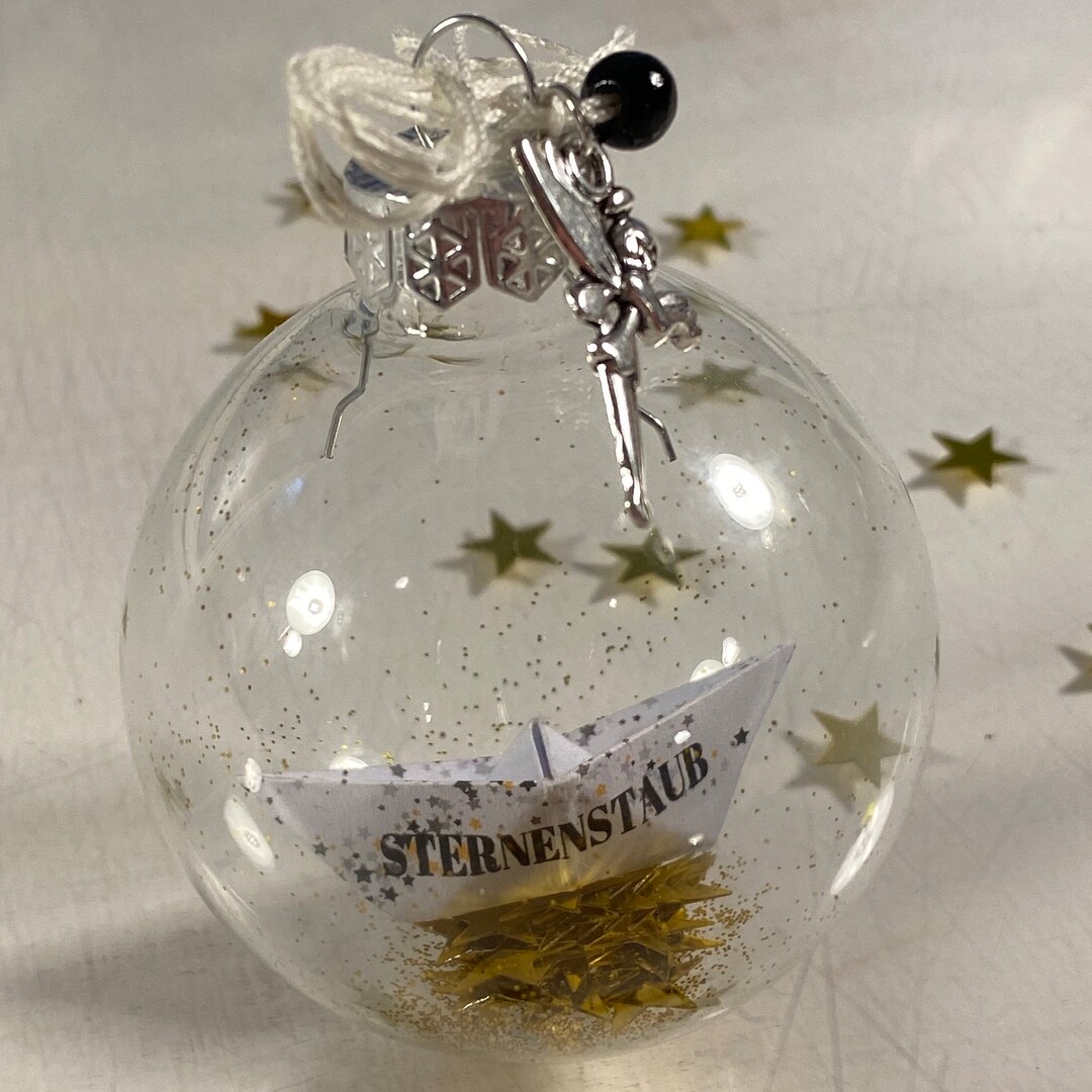 Glass Ball “stardust” 6 Cm Ball Elves Fairy Window Decoration ...