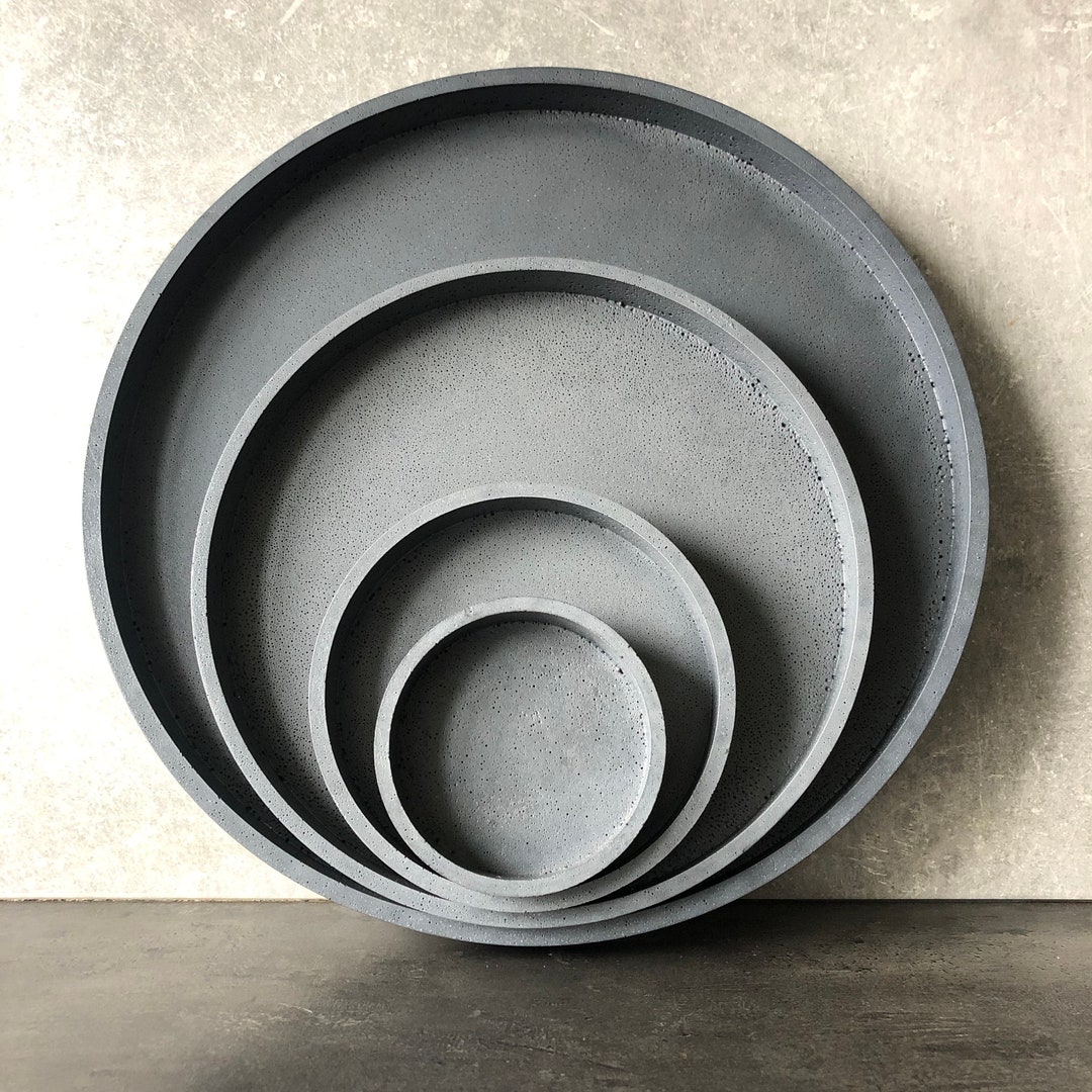 Circular Trays - Exclusive Line - 10"/25cm | Concrete Decorative Tray ...