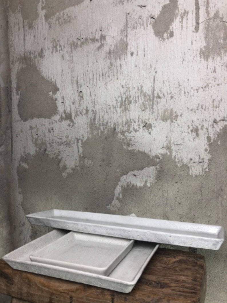 Concrete Tray Set Decorative Trays Set of Trays Serving - Etsy