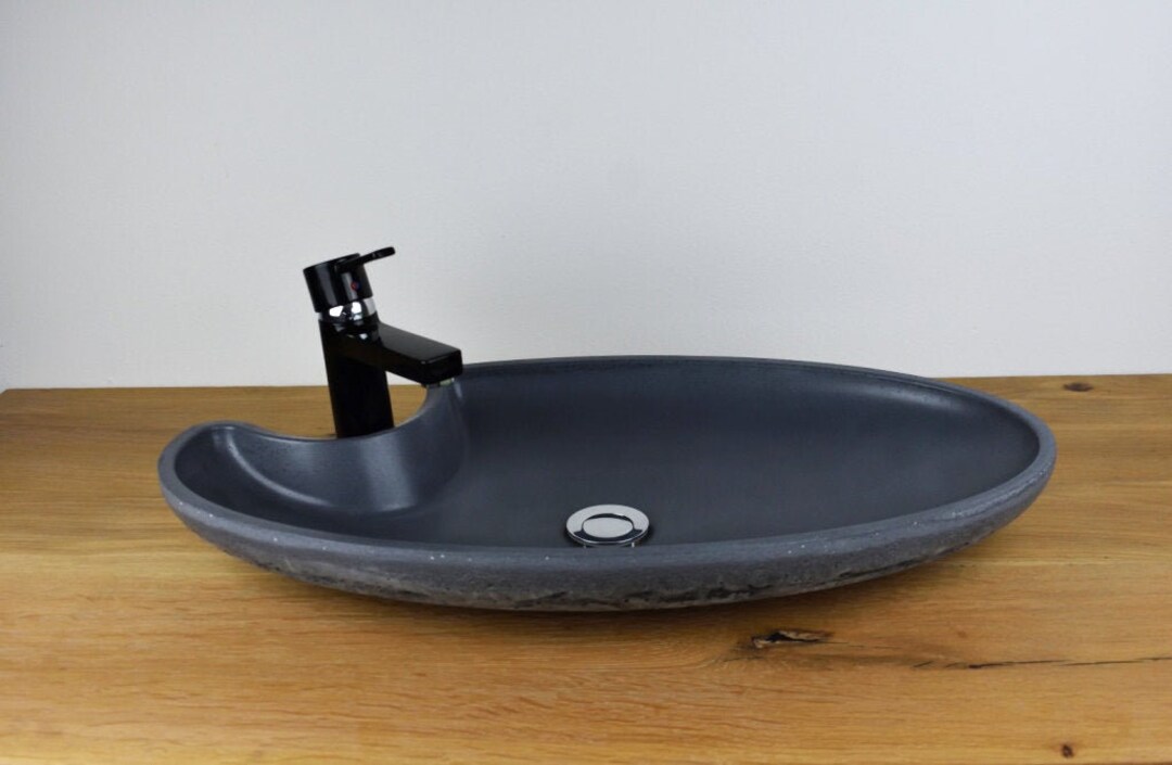 Handmade Concrete Vessel Sink: Verso Bathroom Washbasin - Etsy