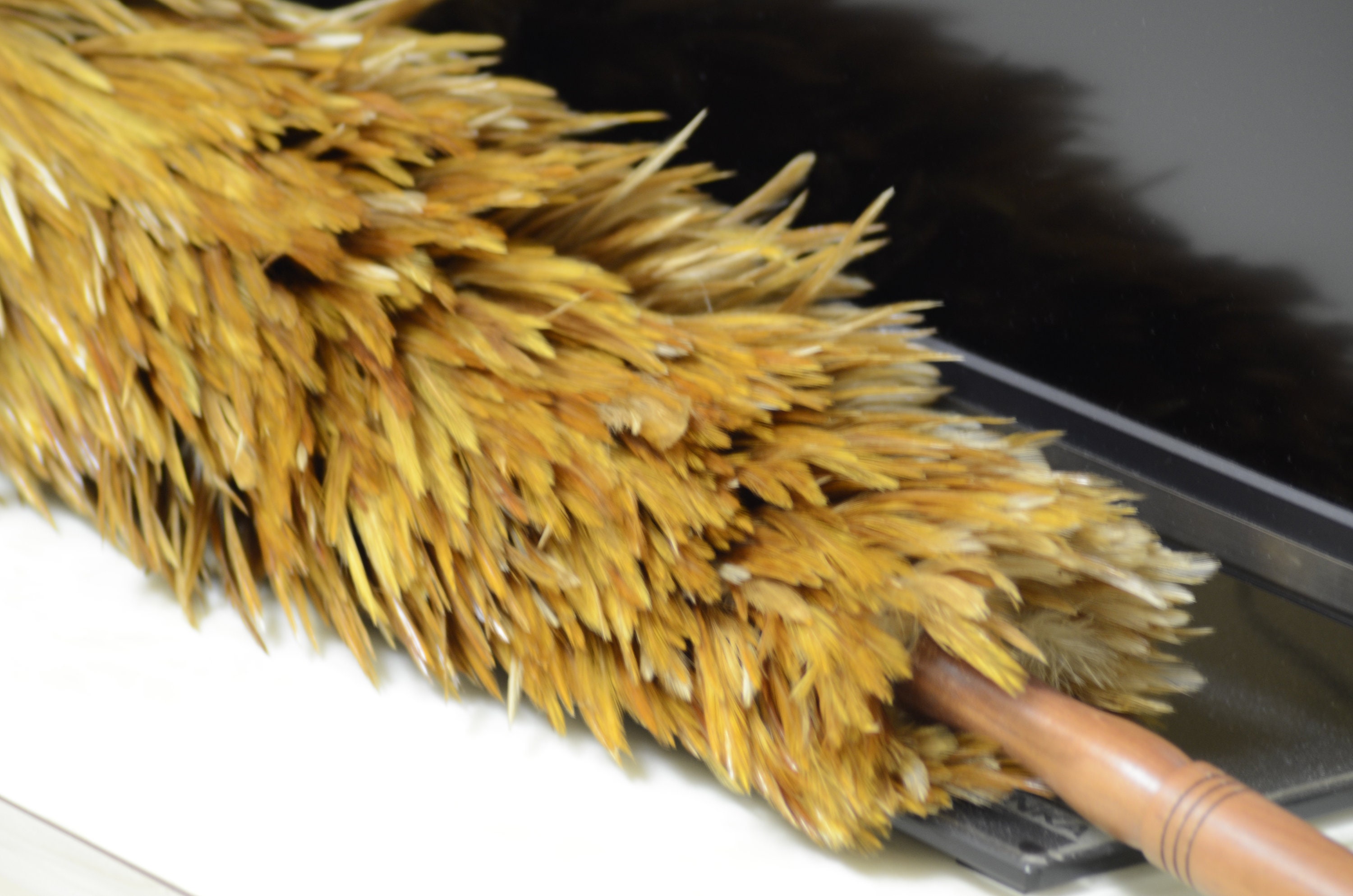 Rooster Feather Duster Wooden Handle Chinese Traditional Handmade - Etsy