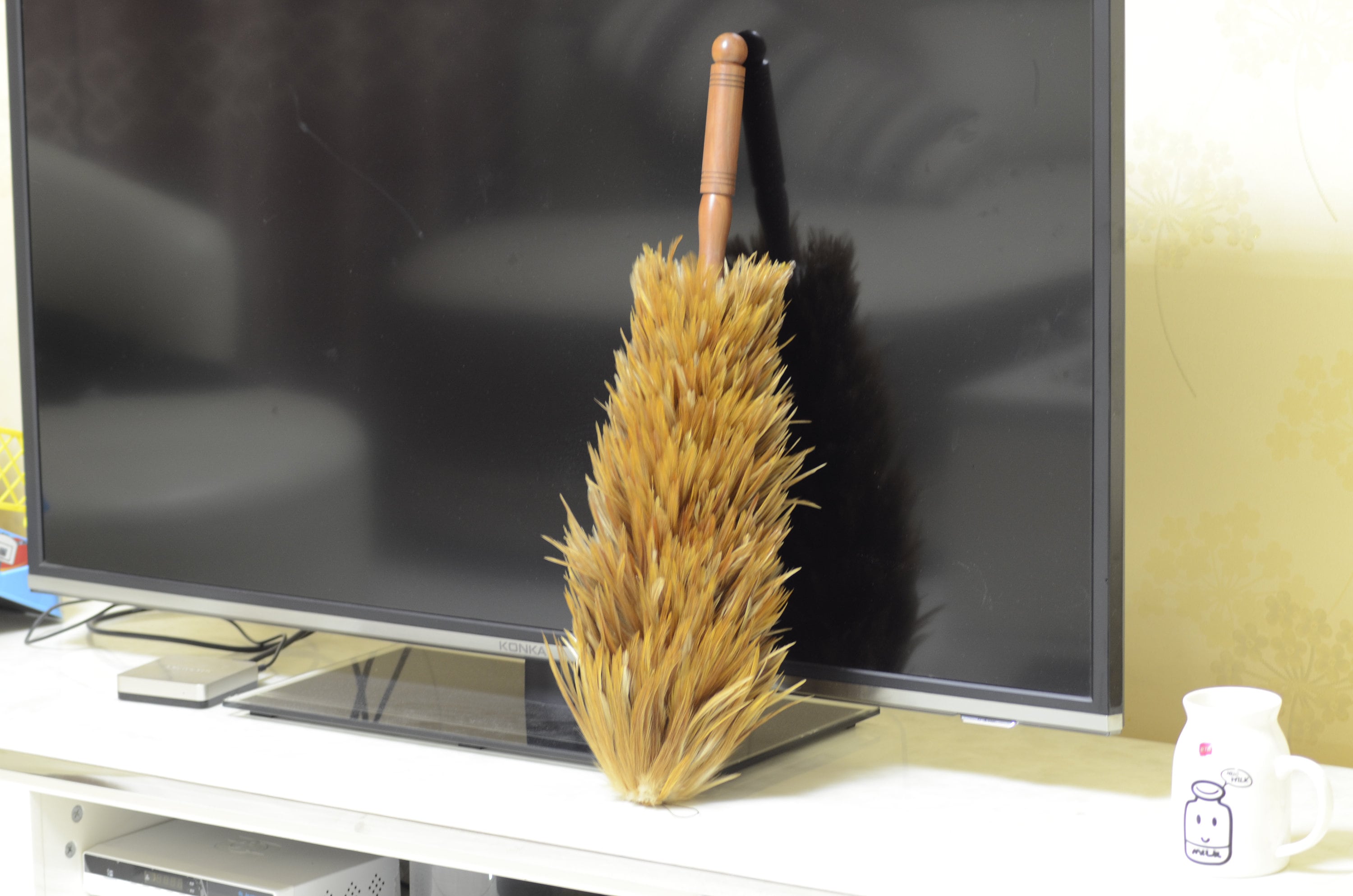 Rooster Feather Duster Wooden Handle Chinese Traditional Handmade - Etsy