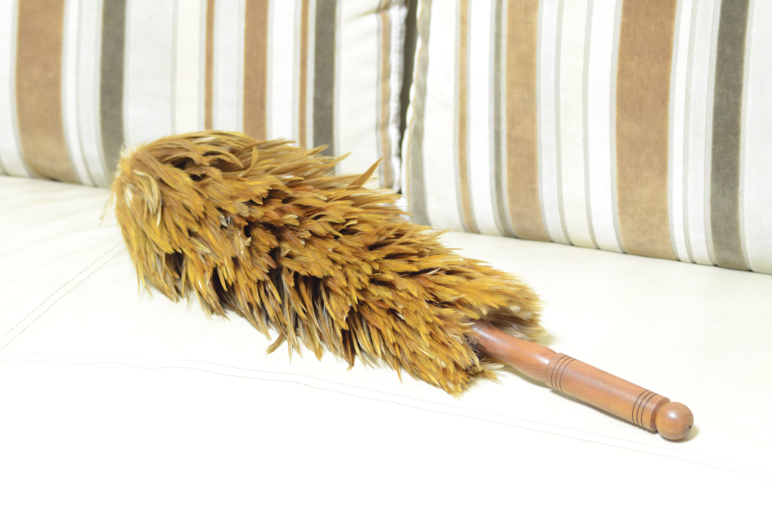 Rooster Feather Duster Wooden Handle Chinese Traditional Handmade - Etsy
