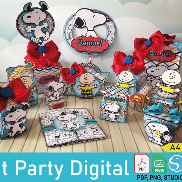 Snoopy Birthday Party Supplies - Etsy