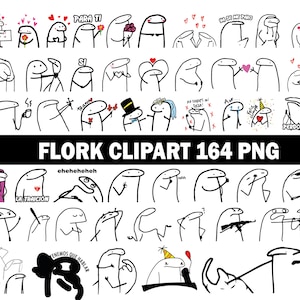 Flork Digital Set 164 Clipart Images Flork PNG Flork - Etsy