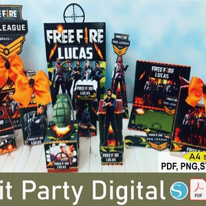 Free Fire cod019 Digital Printable Kit. PDF / PNG / Studio3 - Etsy