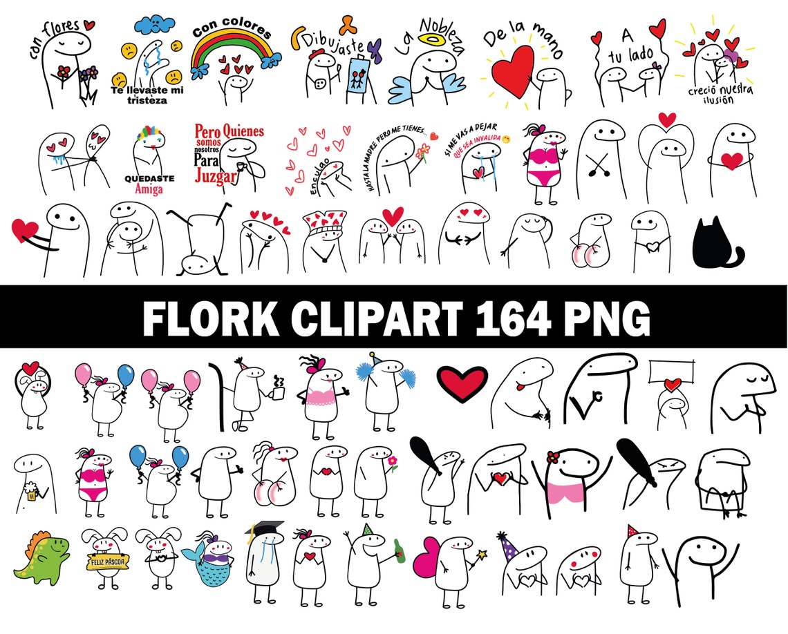 Flork Digital Set 164 Clipart Images Flork PNG Flork - Etsy