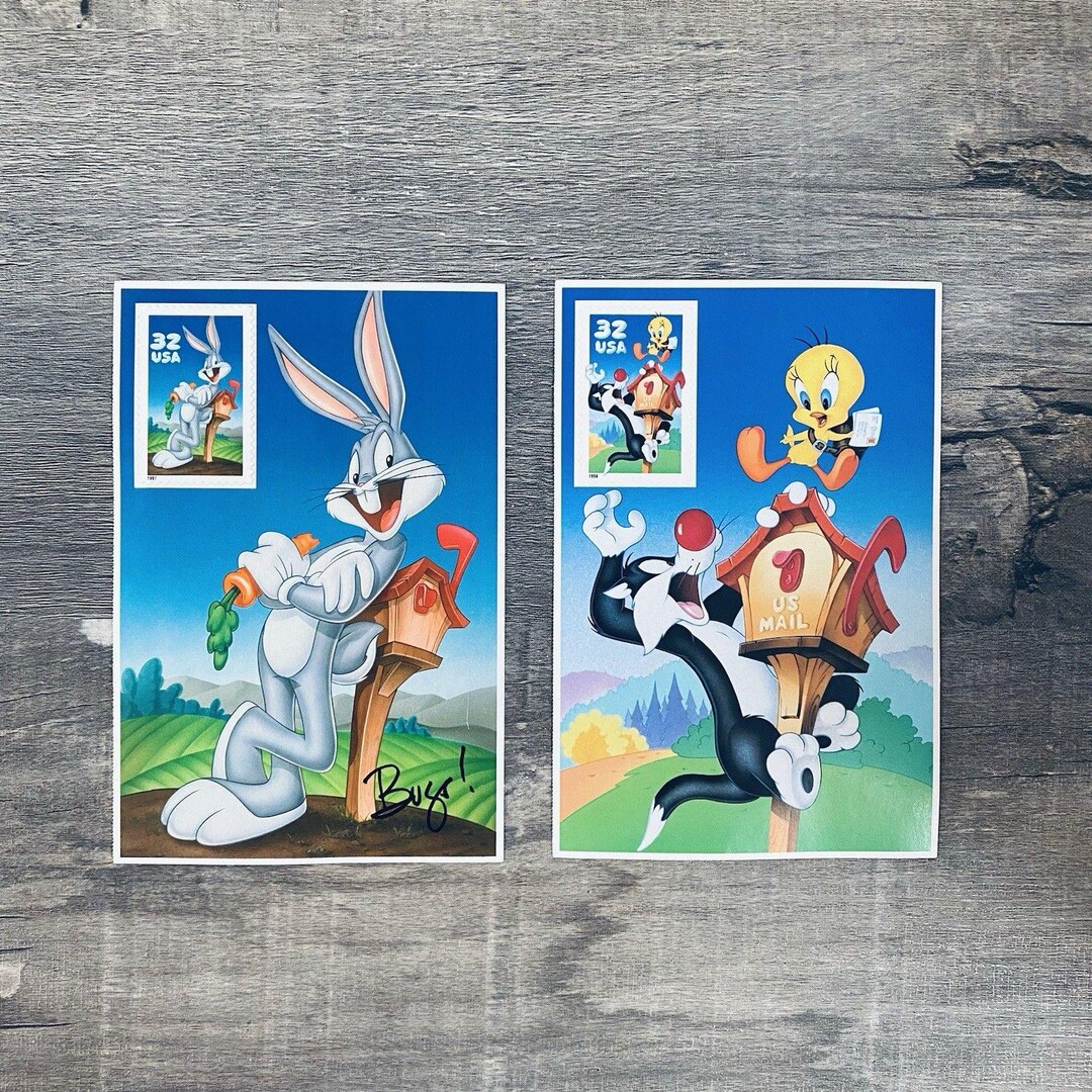 1996 1997 US Postage Stamps Bugs Bunny and Sylvester & Tweety - Etsy